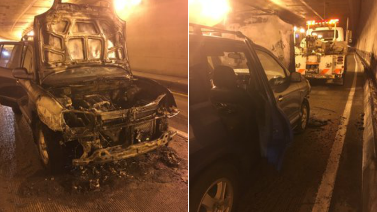 SUV Catches Fire Inside Caldecott Tunnel – NBC Bay Area