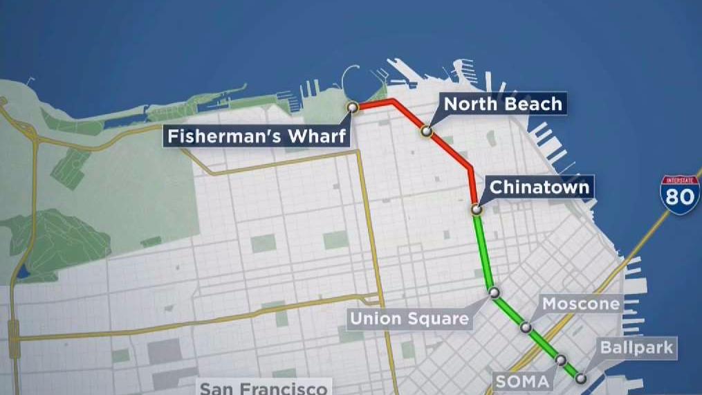 San Francisco Central Subway Map - Map