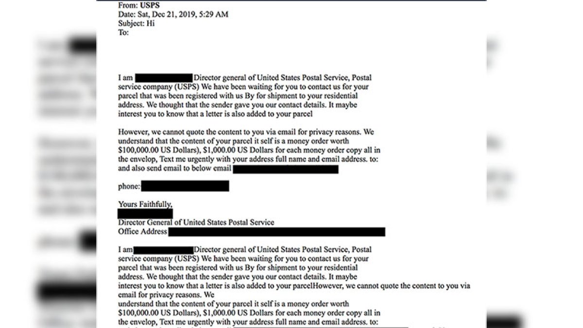 US Postal Service Warns of Email Scam That Could Steal Personal ...