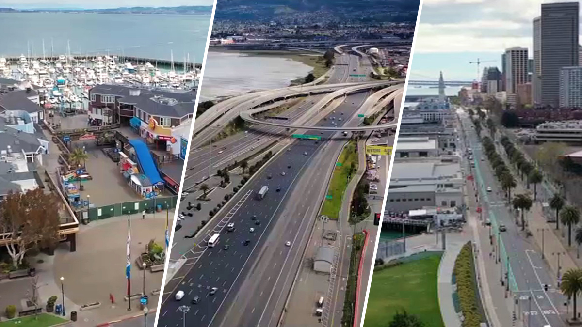 Coronavirus Pandemic: Drone Views of Empty Bay Area – NBC Bay Area