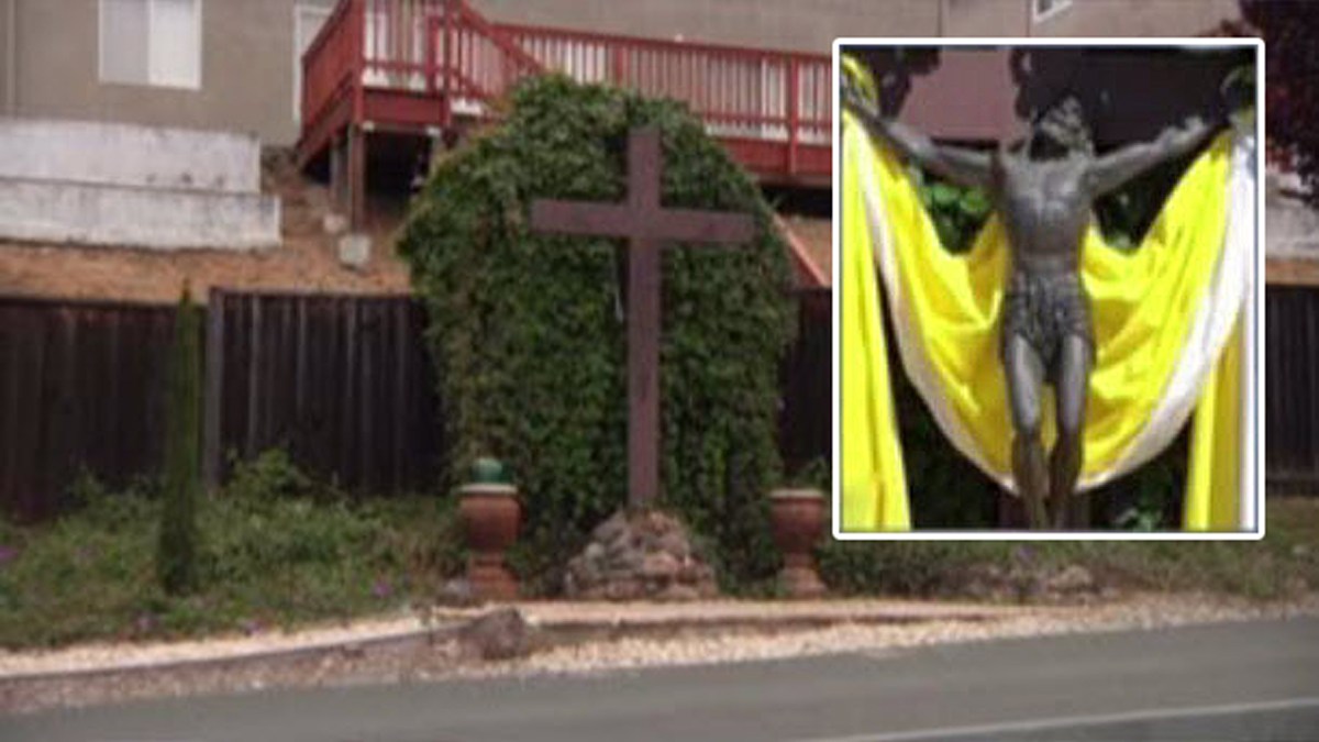 Bronze Statue of Jesus Ripped From Castro Valley Church Cross – NBC Bay ...