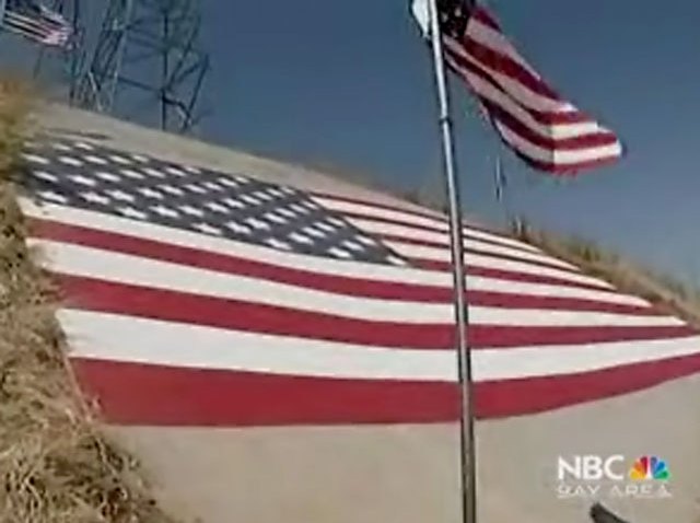 Renewed Glory: Sunol Grade American Flag Restored – NBC Bay Area