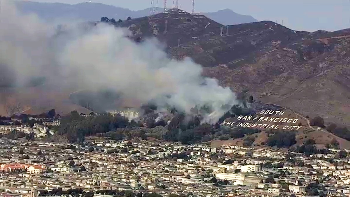 Brush Fire on Sign Hill in South San Francisco Burns 10 Acres, Forces ...