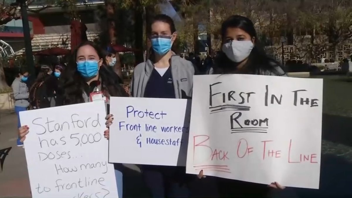 Group of Stanford Medical Residents Protest Vaccination Order – NBC Bay ...