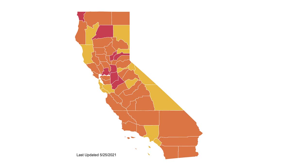Map: California Pandemic Reopening Tiers – NBC Bay Area