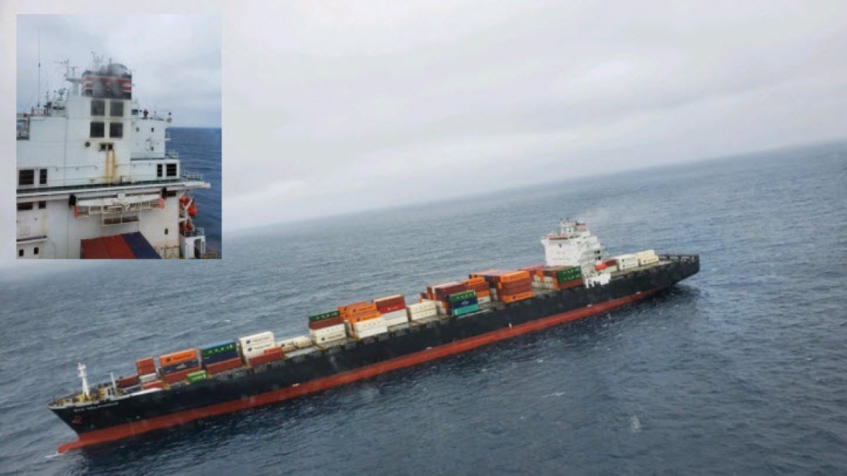 Container Ship Headed for Port of Oakland on Fire Off Monterey Bay ...