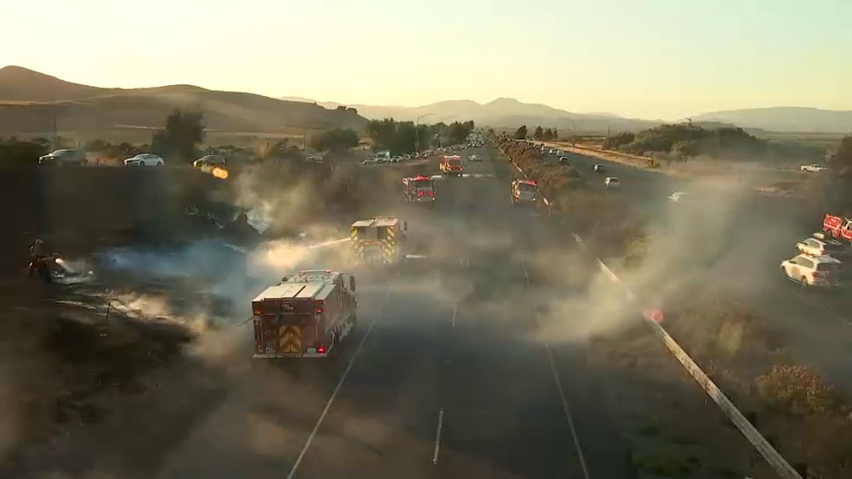 Grass Fire Shuts Down Lanes Off 680 in Solano County – NBC Bay Area