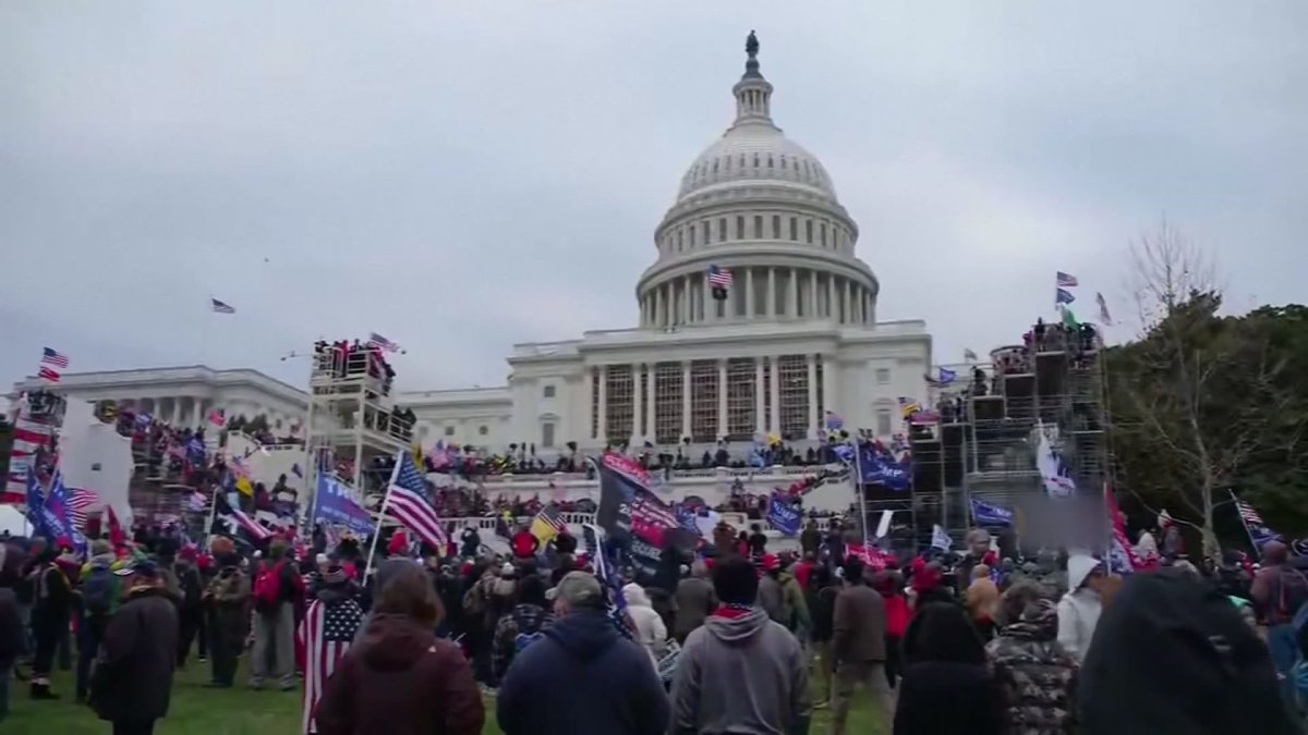 Rioter who smashed door in Capitol gets 8 years after pardon ask – NBC ...