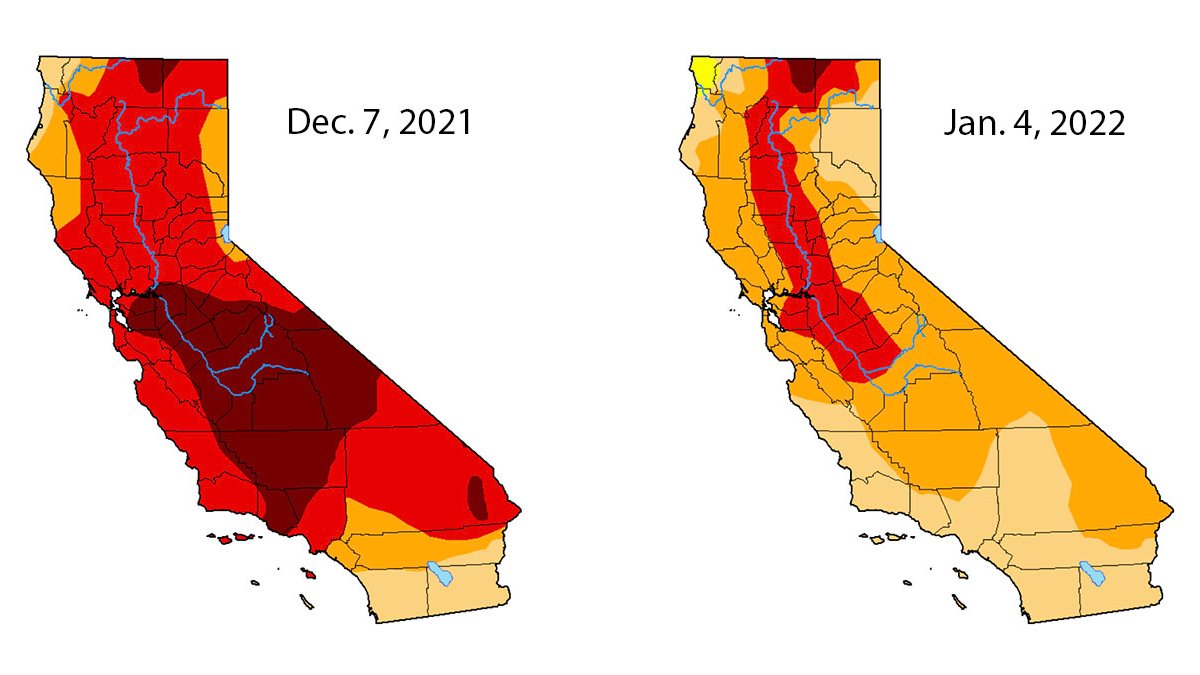 California Drought Conditions Improved in December – NBC Bay Area