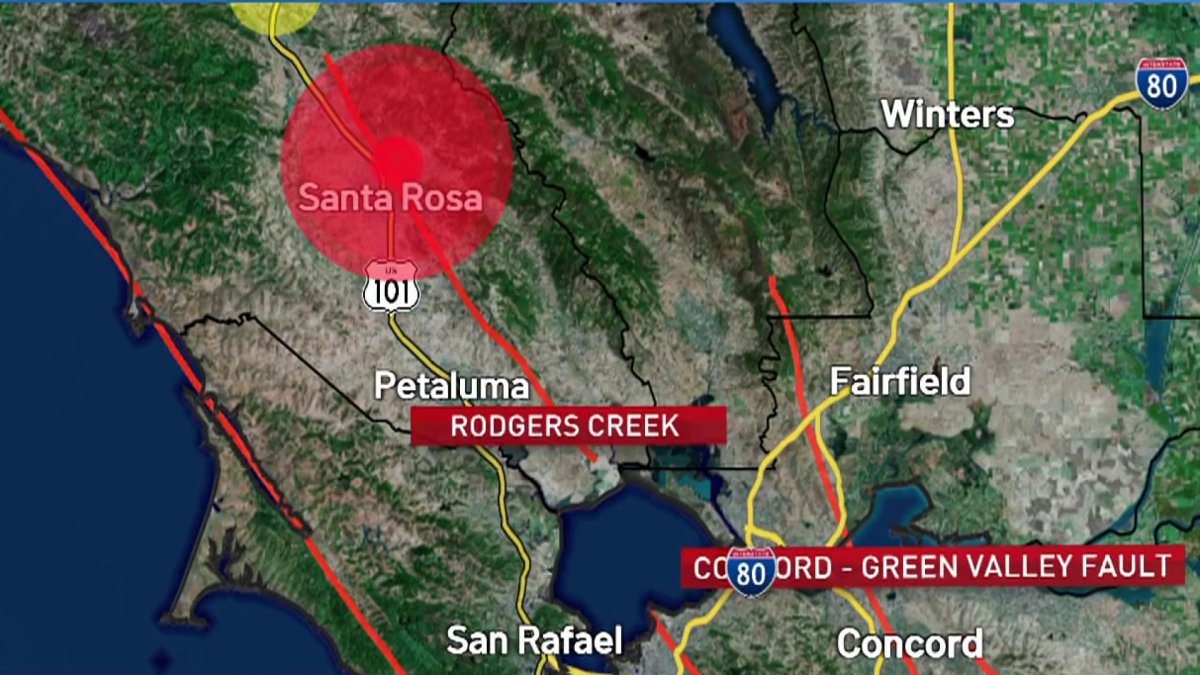 4.4 Magnitude Earthquake Strikes Near Santa Rosa Followed by Strong ...