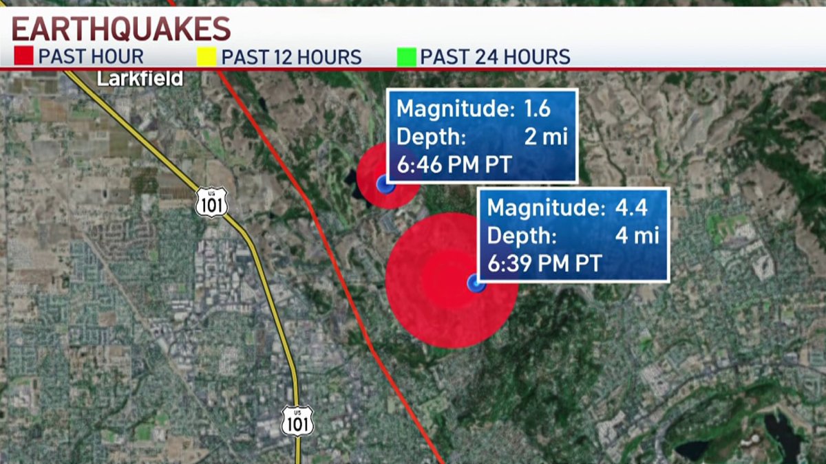 4.4 Magnitude Quake Strikes Near Santa Rosa – NBC Bay Area
