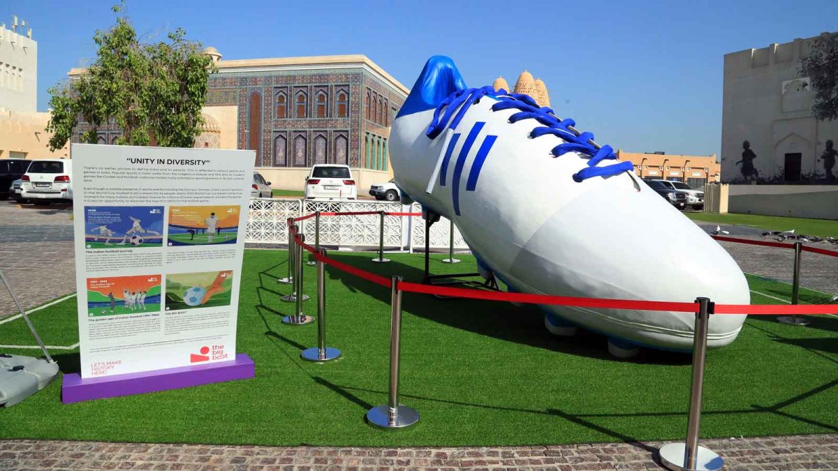 World’s Largest Football Boot Pays Visit to Qatar 2022 World Cup – NBC ...
