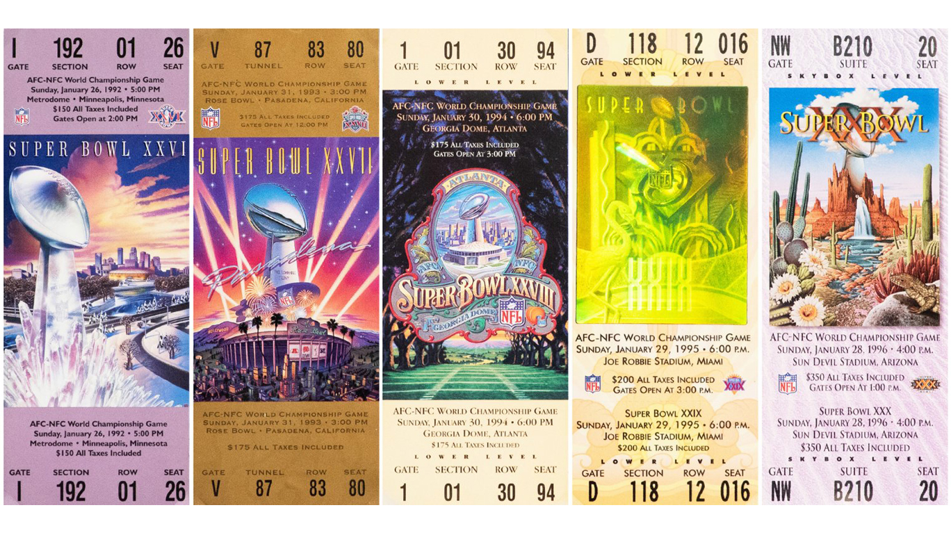 Photos: How Super Bowl Ticket Designs Evolved – NBC Bay Area