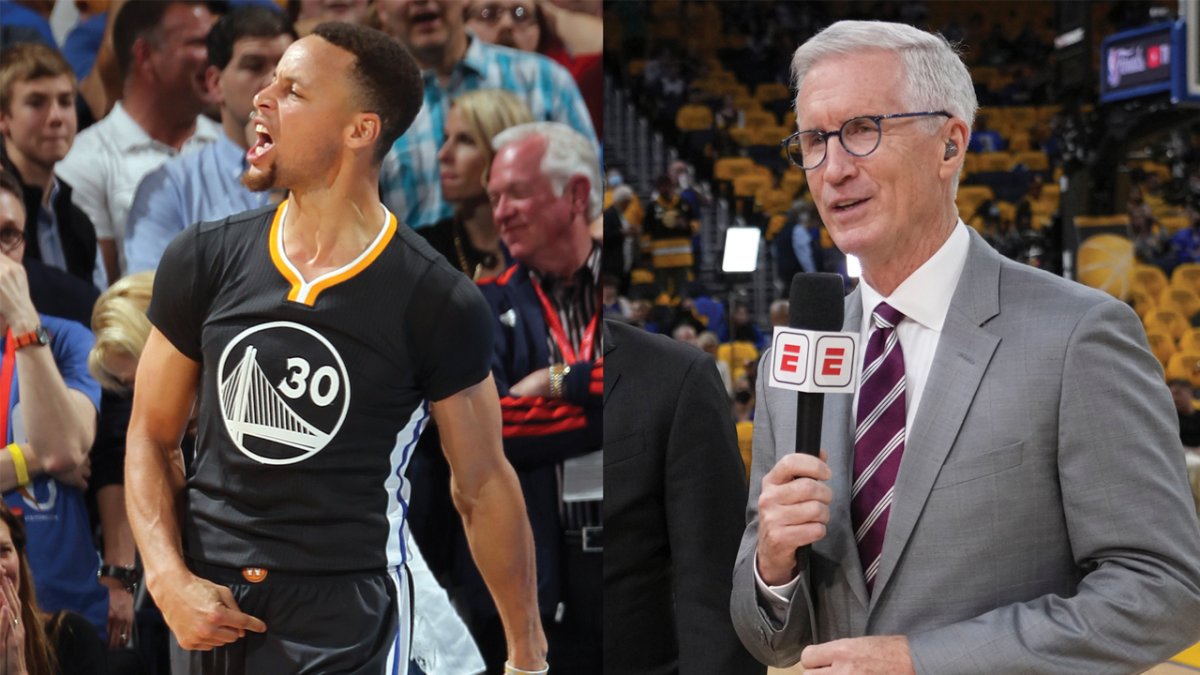 Steph Curry Gifts Mike Breen Newly Released Shoes Inspired by Double ... Steph Curry Gifts Mike Breen Newly Released Shoes Inspired by Double ...