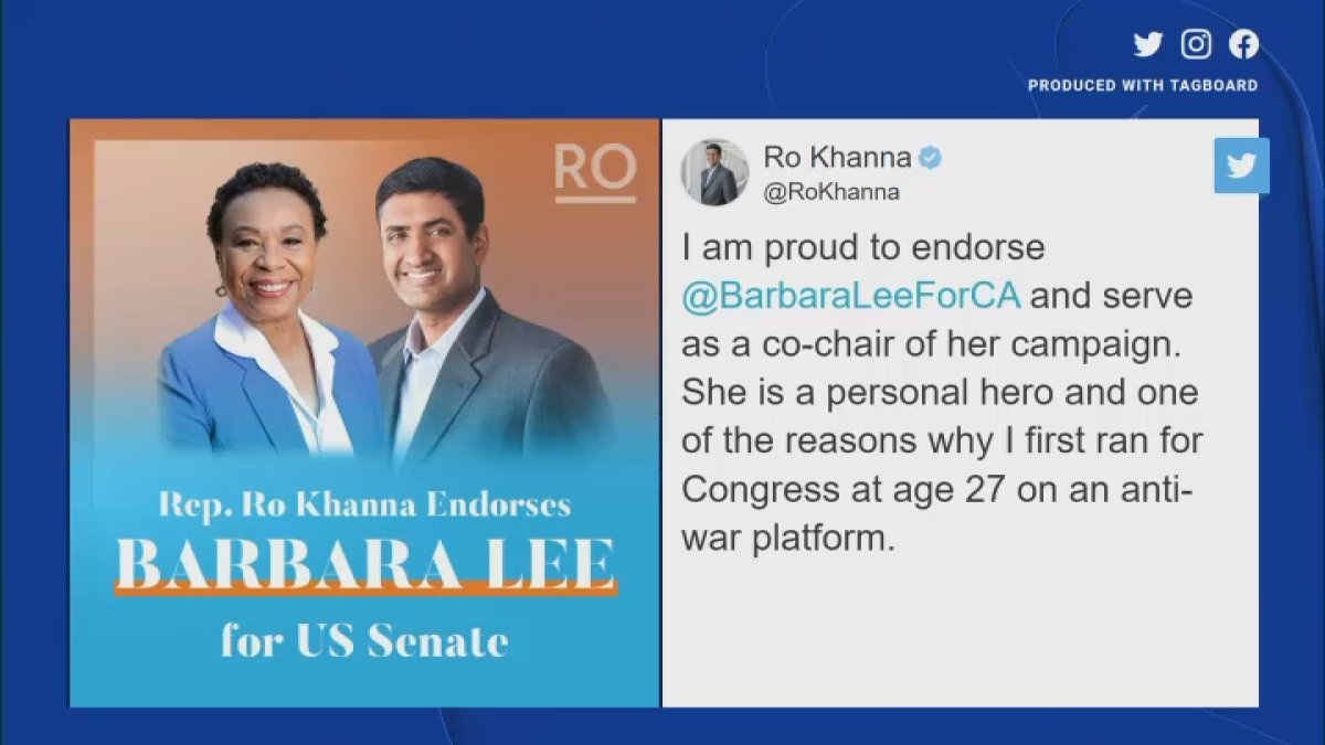 Congressman Ro Khanna Endorses Congresswoman Barbara Lee for Senator ...