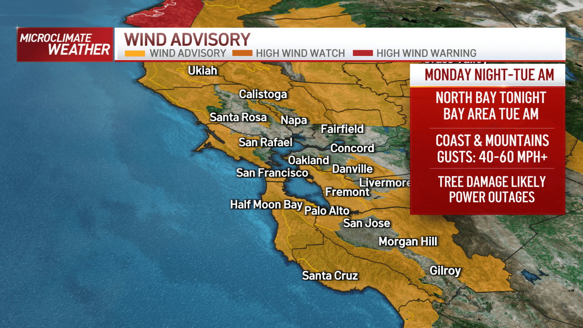 Bay Area Storm: Gusty Winds, More Rain – NBC Bay Area