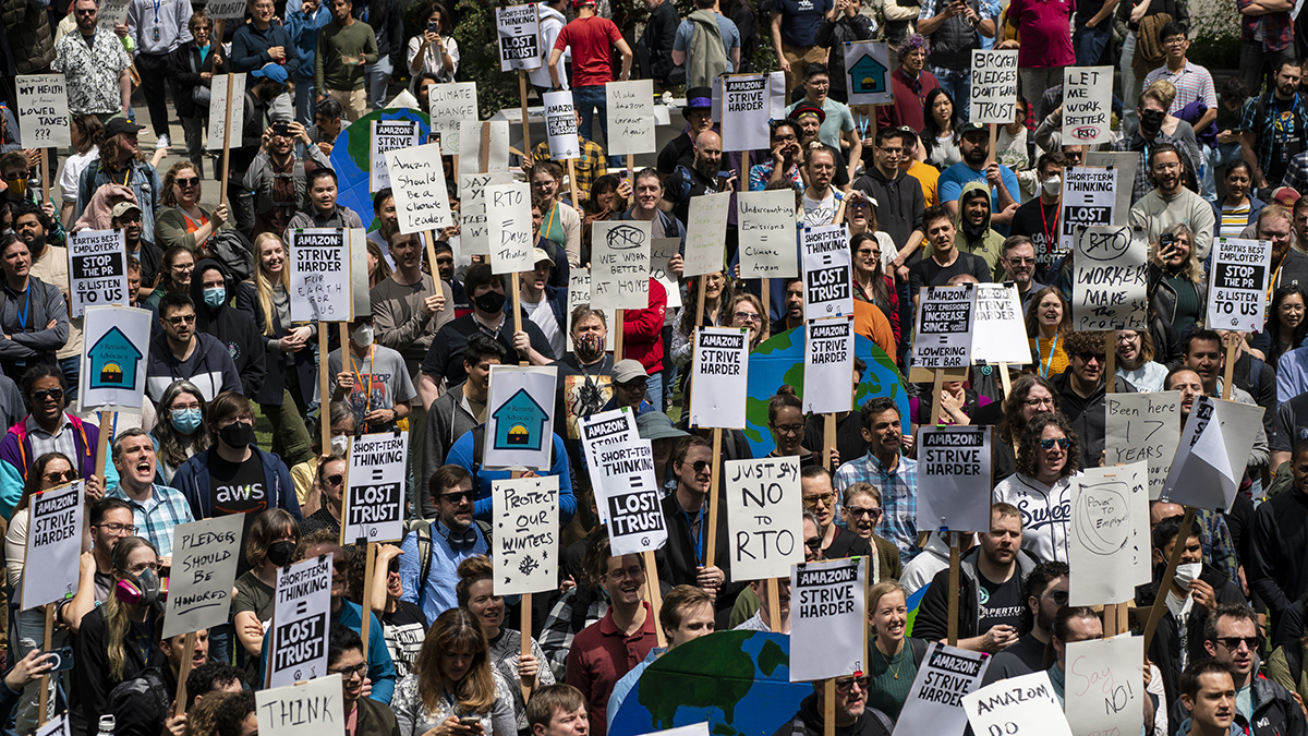 Hundreds of Amazon Workers Protest Company’s Climate Impact, Return-to ...