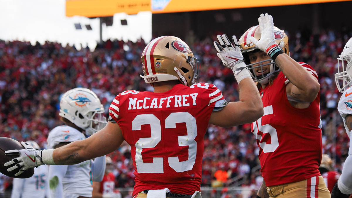 Prophetic George Kittle once predicted Christian McCaffrey joining ...