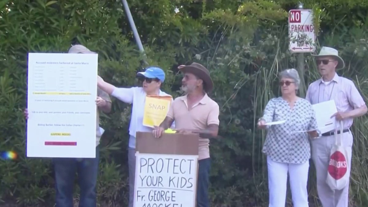 Group protests against accused priest in Orinda – NBC Bay Area