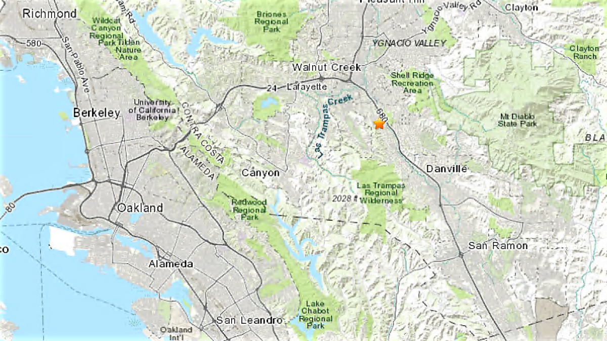 M3.4 earthquake rattles East Bay near Walnut Creek, USGS says – NBC Bay ...