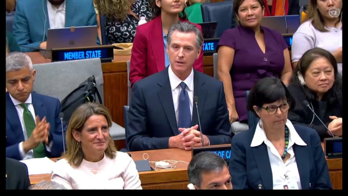 Gov. Newsom points finger at big oil companies at UN climate summit ...