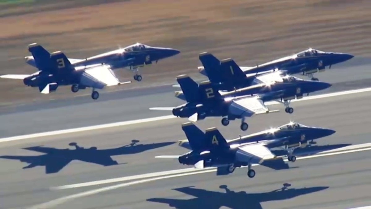 Watch: Blue Angels take off from Oakland International Airport – NBC ...