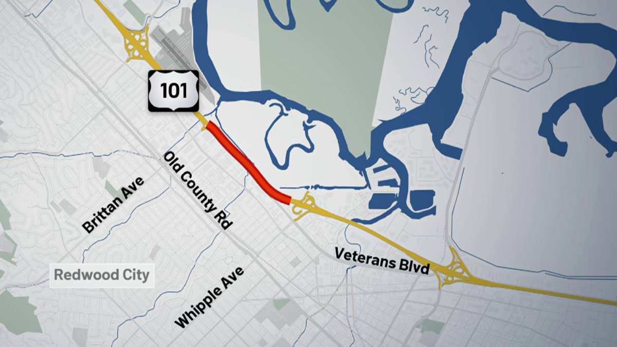 Part of southbound Highway 101 in the Peninsula closed this weekend ...
