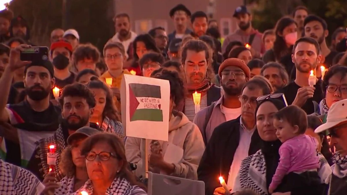 Hundreds gather at candlelight vigil for people in Gaza in San ...