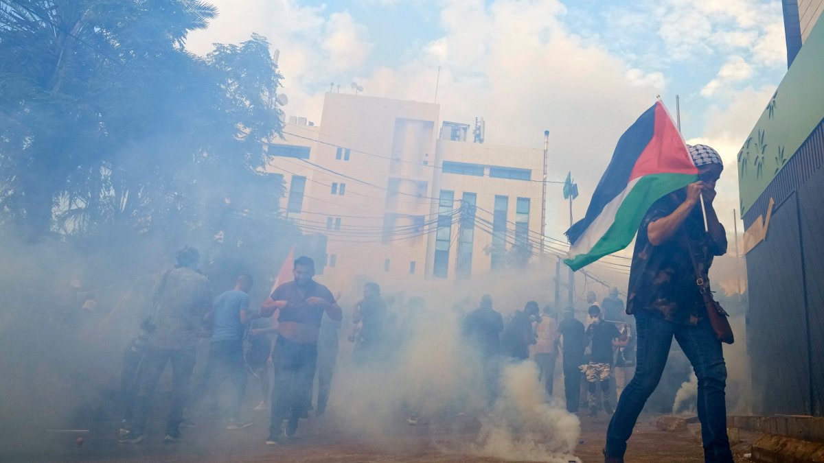 Protesters in Lebanon clash with security forces near US Embassy – NBC ...