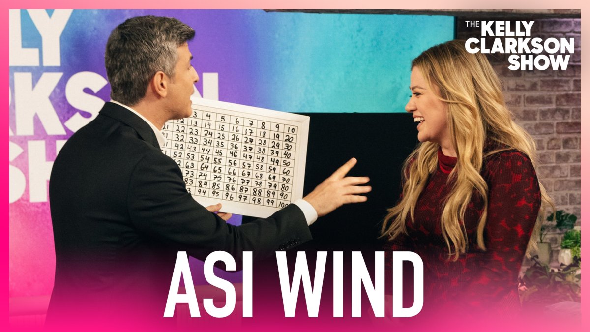 Kelly Clarkson freaks out over Asi Wind magic trick – NBC Bay Area