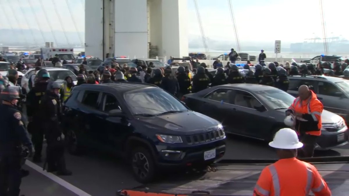 Dozens of protesters arrested after stopping traffic on Bay Bridge ...