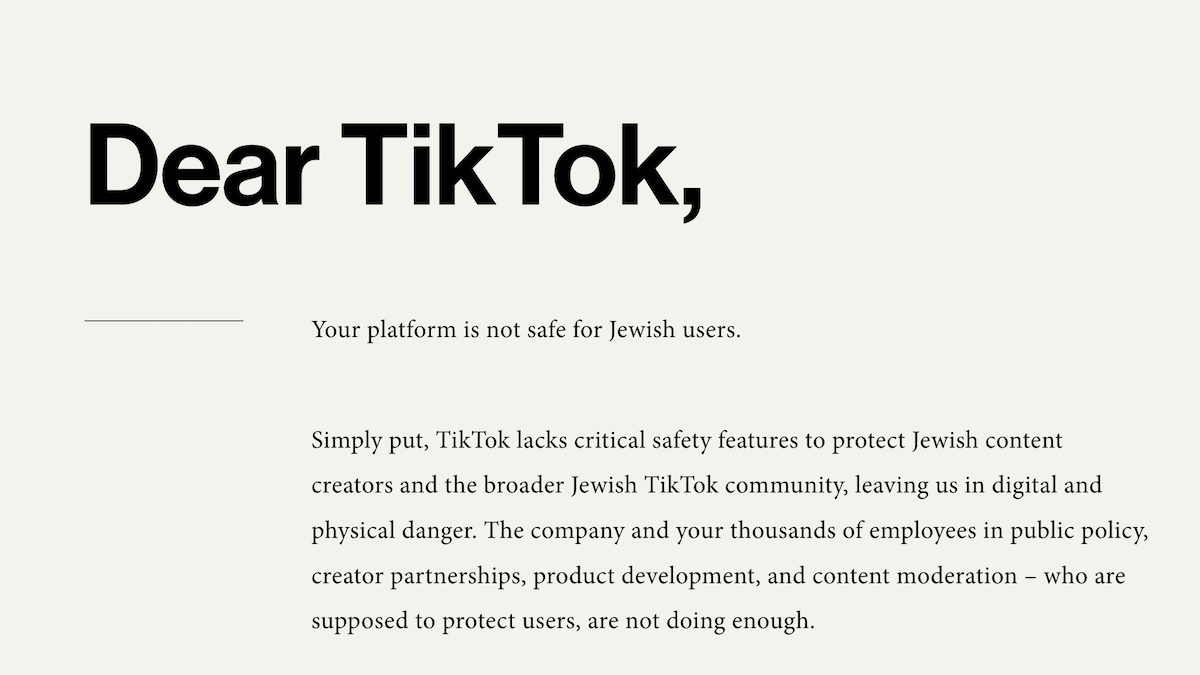 Jewish celebrities join influencers in signing ‘Dear TikTok’ letter amid rising antisemitism ...