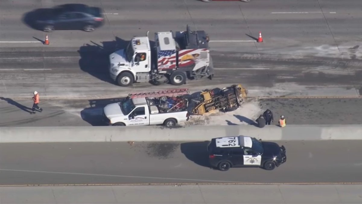 Crews clean up diesel and hydraulic fluid spill on I-680 in San Jose – NBC Bay Area