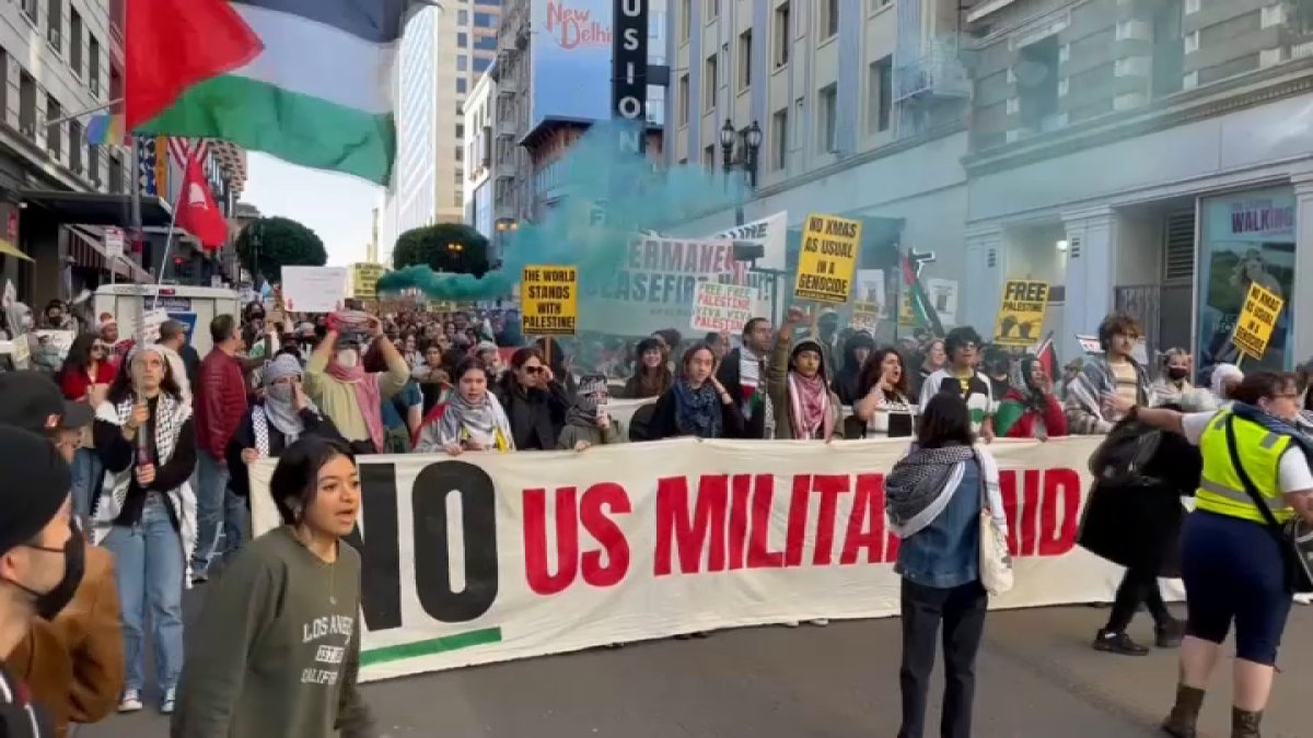 4 arrested after pro-Palestinian protest in SF’s Union Square – NBC Bay ...