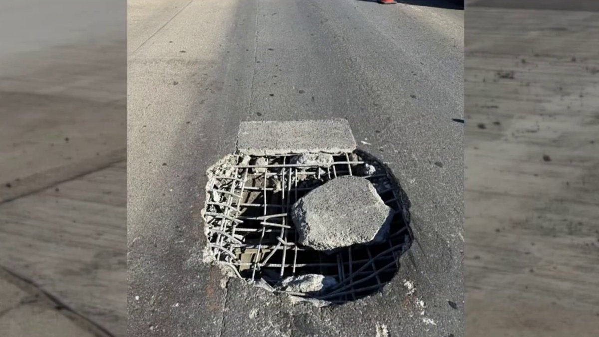 Major pothole interrupts morning commute on I-680 in Fremont – NBC Bay Area
