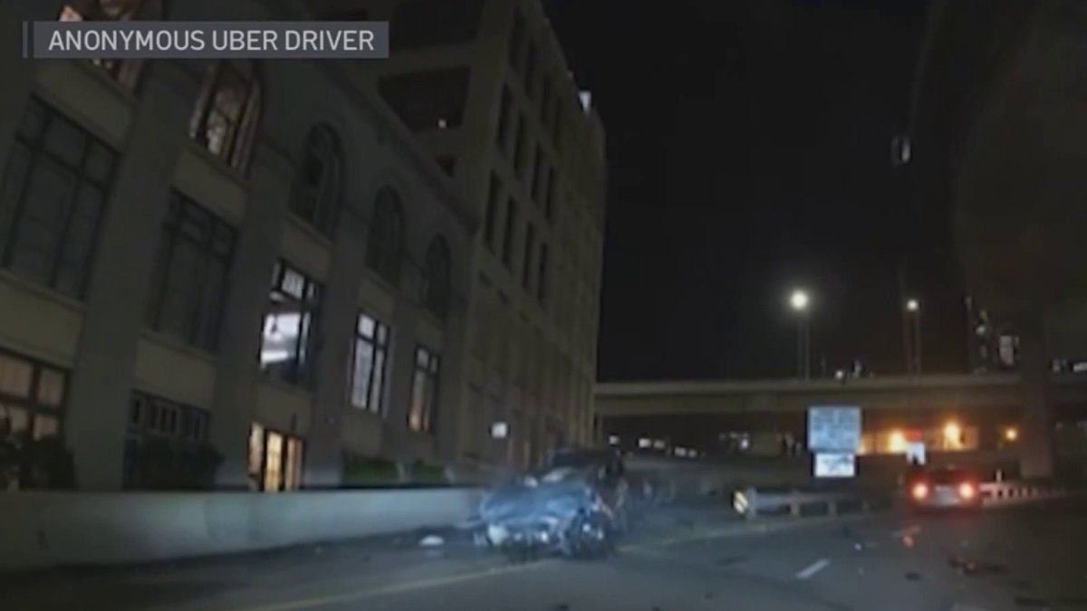 Car flies over off-ramp, slams into building in San Francisco – NBC Bay ...