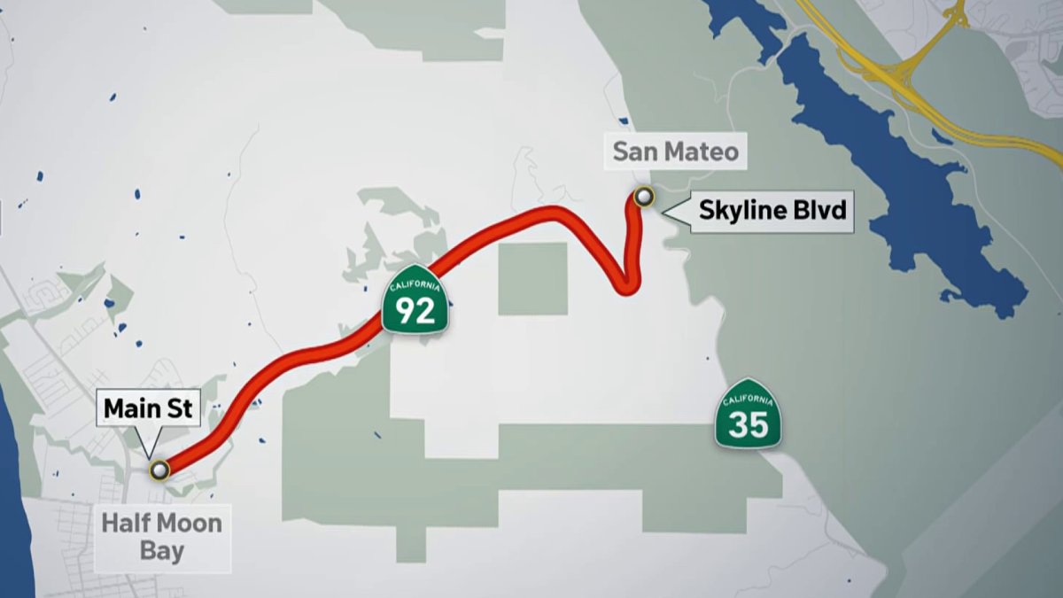 Highway 92 reopens after collision in San Mateo County – NBC Bay Area