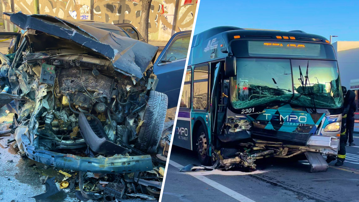 Injuries in crash involving AC Transit bus in Oakland – NBC Bay Area