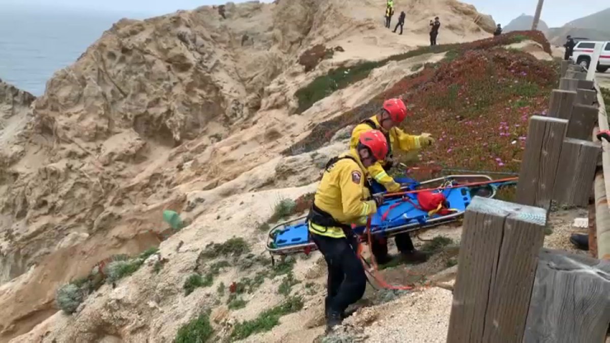 1 dead after vehicle goes over cliff along Highway 1 in San Mateo ...