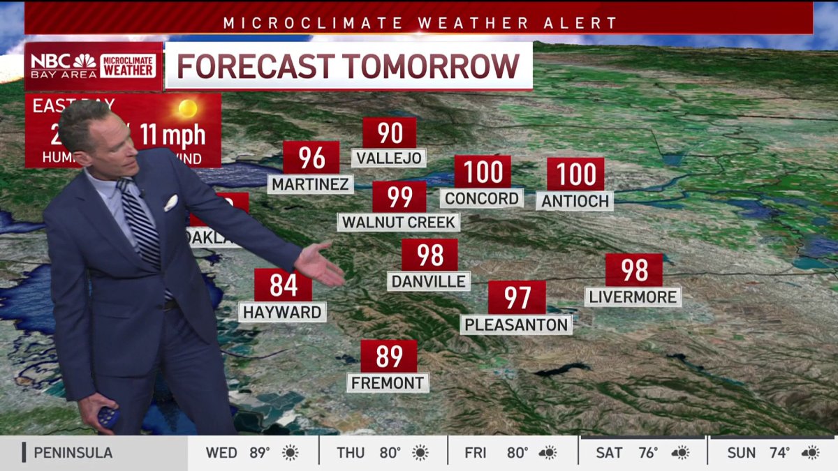 Jeff S Forecast Hot Bay Area 100s Inland Nbc Bay Area