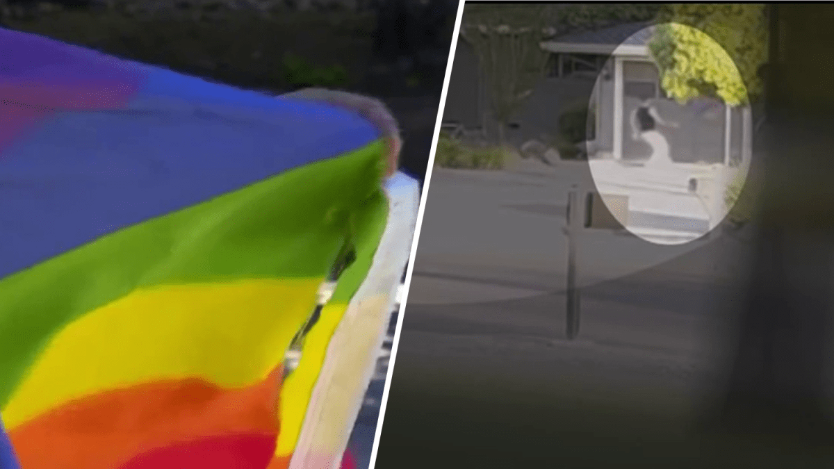 Caught on camera: Man rips down Pride flag from San Jose home – NBC Bay ...