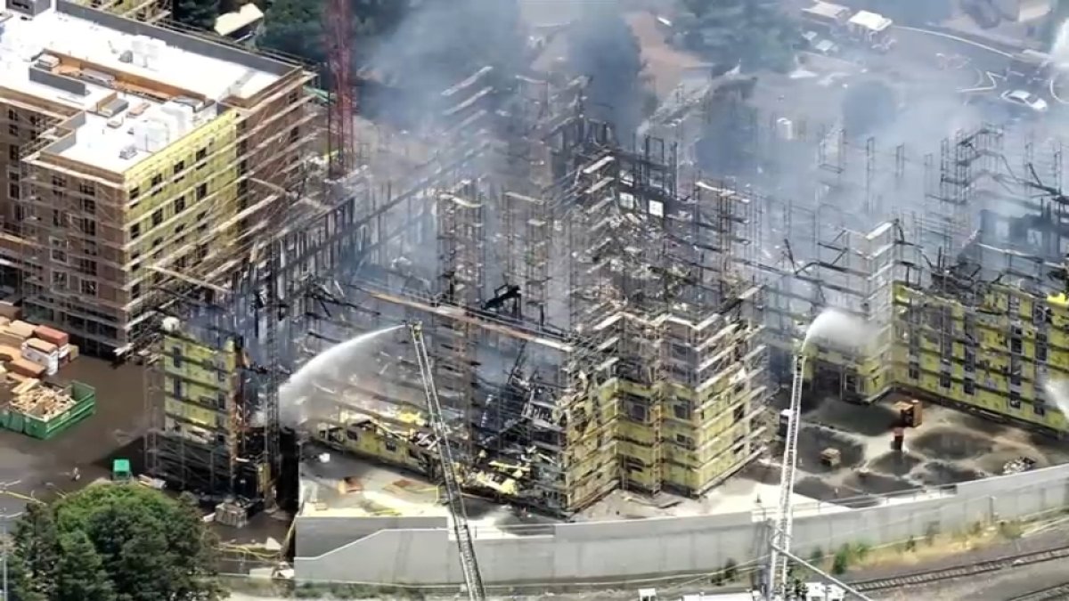 Massive fire destroys most of Redwood City housing project under construction – NBC Bay Area
