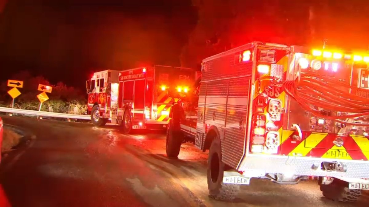 Forward progress stopped on brush fire in East San Jose – NBC Bay Area