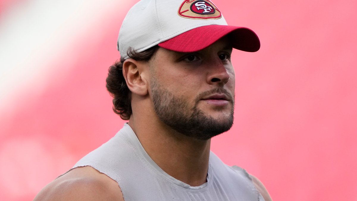 49ers’ Nick Bosa crashes postgame interview with MAGA hat – NBC Bay Area