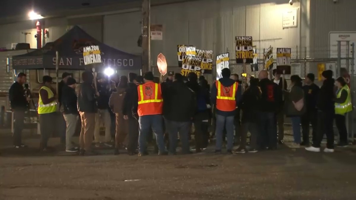 SF Amazon workers join strike for Teamsters union recognition – NBC Bay ...