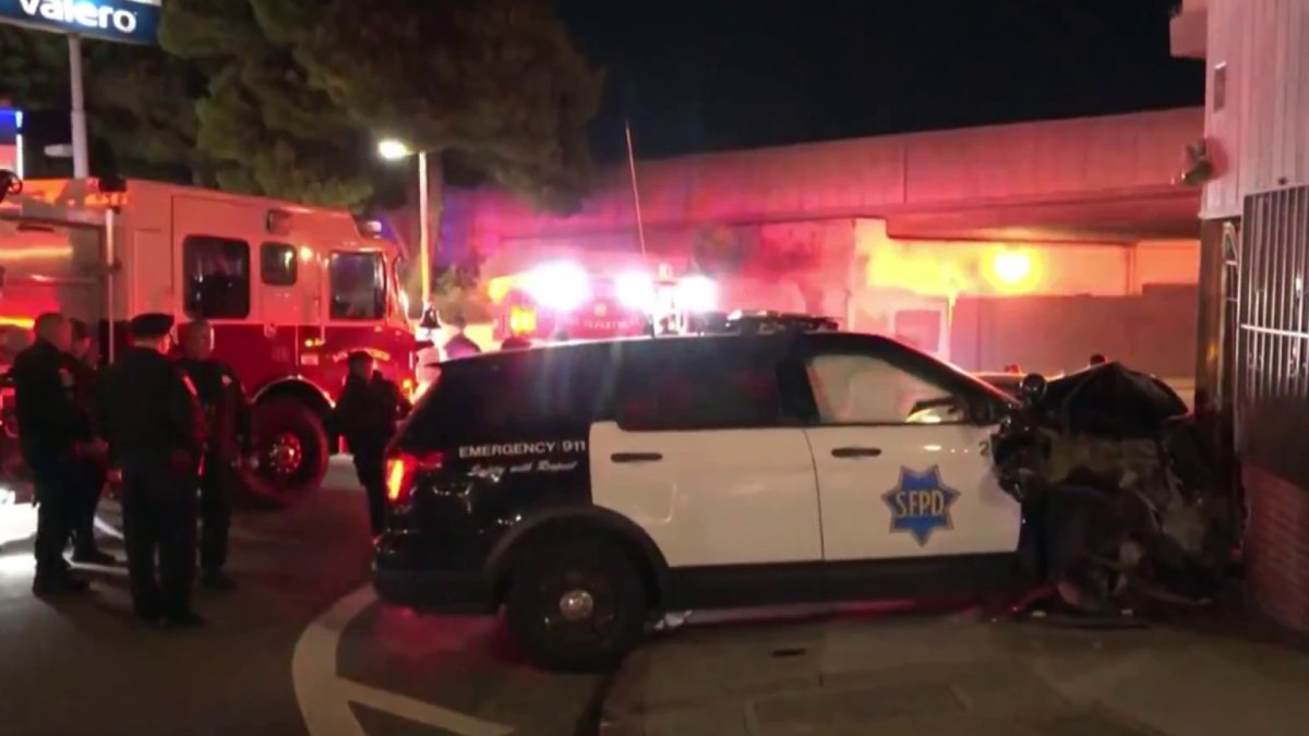 San Francisco police officers injured after pursuit ends in crash – NBC ...