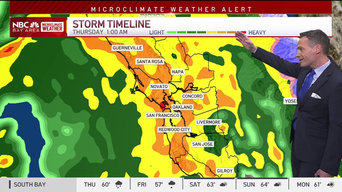 Jeff’s Forecast: Heavy morning rain and strong winds – NBC Bay Area