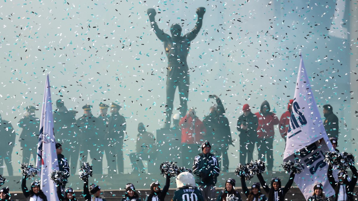 Recap: Eagles wrap up Super Bowl parade with speeches – NBC Bay Area