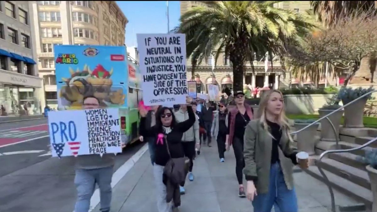 Demonstrators rally across the Bay Area for International Women’s Day ...