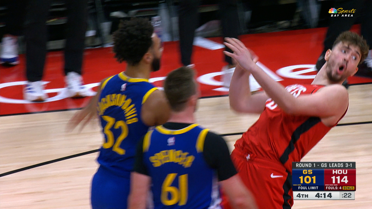 Pat Spencer ejected for headbutting Alperen Sengun in Game 5 – NBC Bay Area